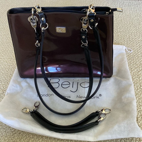 Beijo | Bags | Beijo Tote Bag With Interchangeable Straps Shiny ...